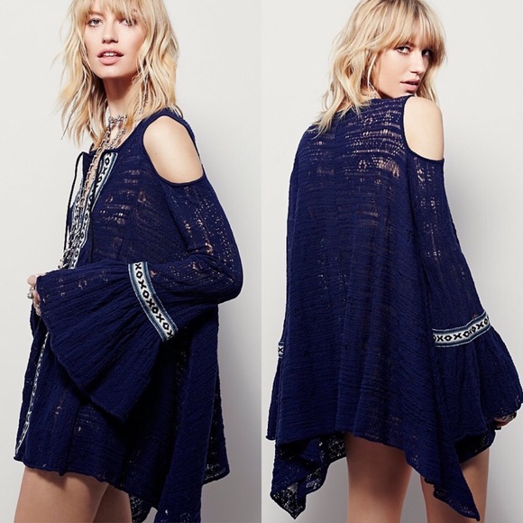 Free People | Tops | Free People For The Love Of Flowers Tunic Boho ...